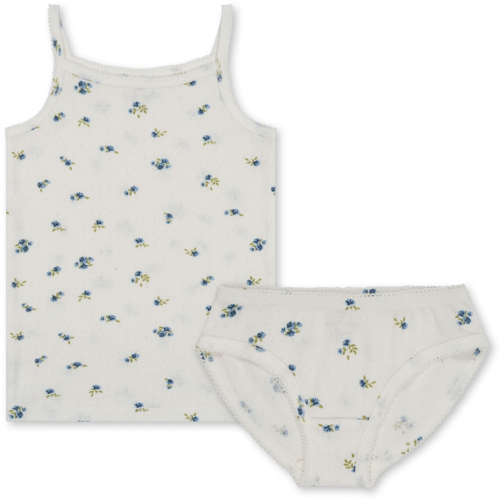 Undertøj sæt, Bonderose Blue, Konges Sløjd - Køb hos Monito